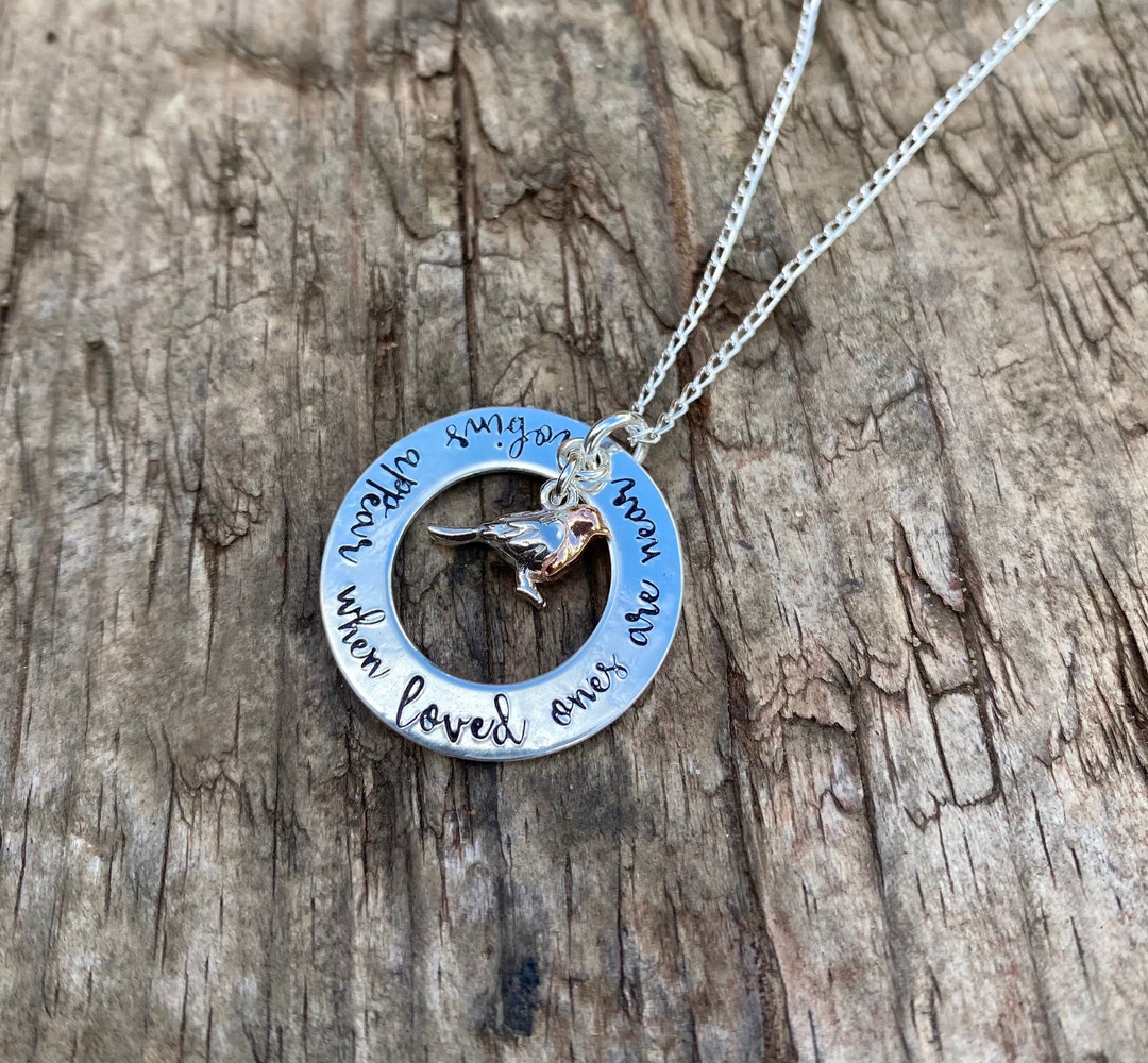 Robin Necklace, Robins Appear When Loved Ones Are Near, Sterling Silver ...