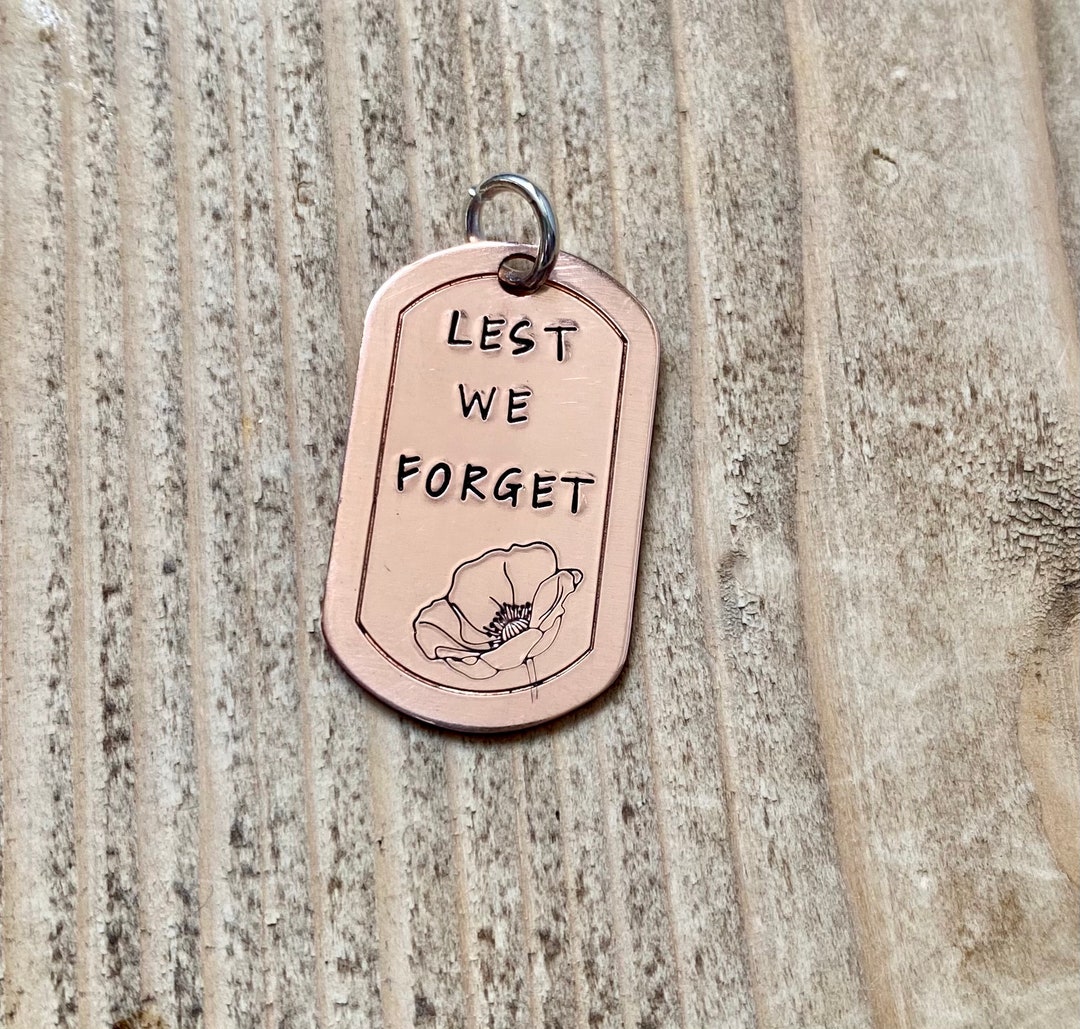 Dog Tag Poppy Pendant Poppy Necklace Soldiers Veterans - Etsy