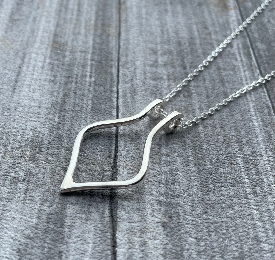 Ring Holder Necklace, Sterling Silver Pendant, 925 Necklace, Keeper ...