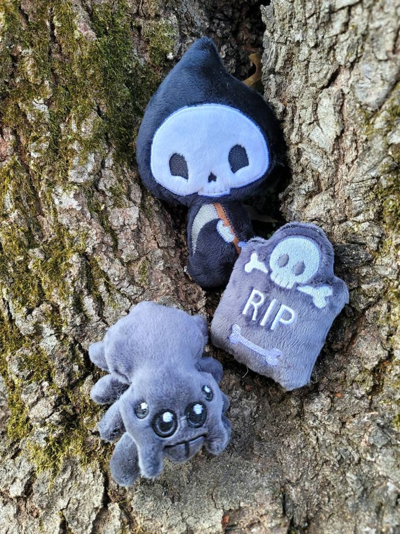 Grim Reaper Headstone Spider Plush Bundle | Etsy