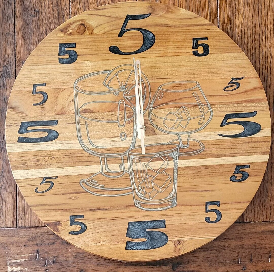 5 O'clock Anytime Clock - Etsy