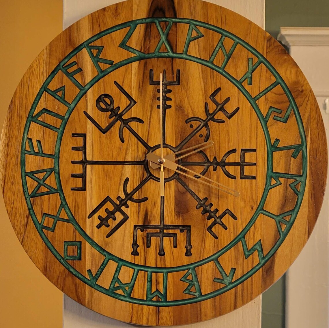 Viking Compass Runes Clock - Etsy