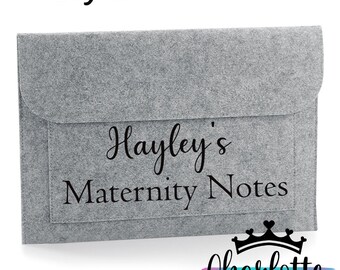 Felt Personalised Maternity Notes Folder - Etsy