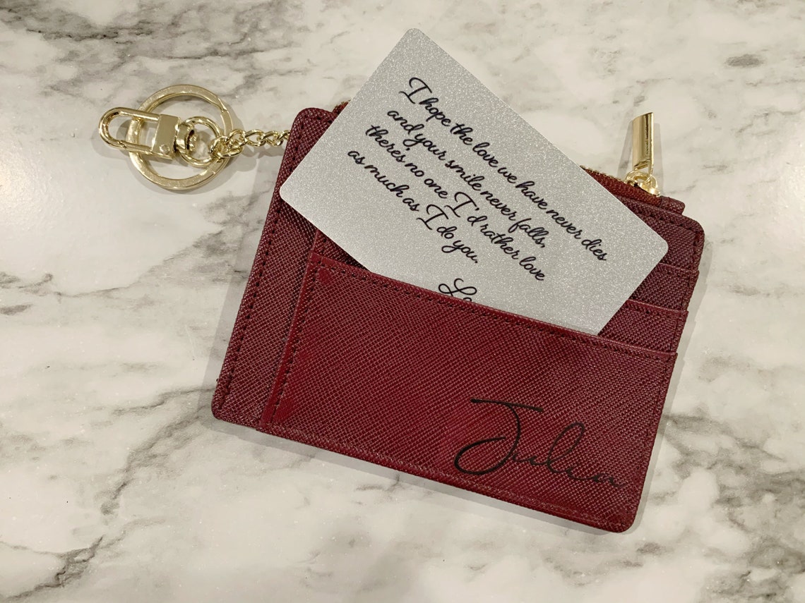 Personalized Wallet Card Wallet Insert Card Custom Wallet | Etsy