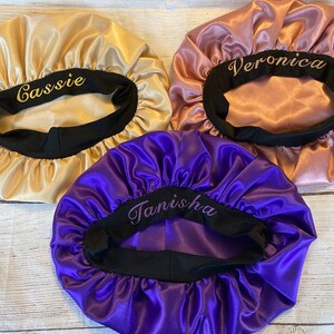Custom Embroidered/satinlined/hair Bonnet/personalized W/name/teen ...