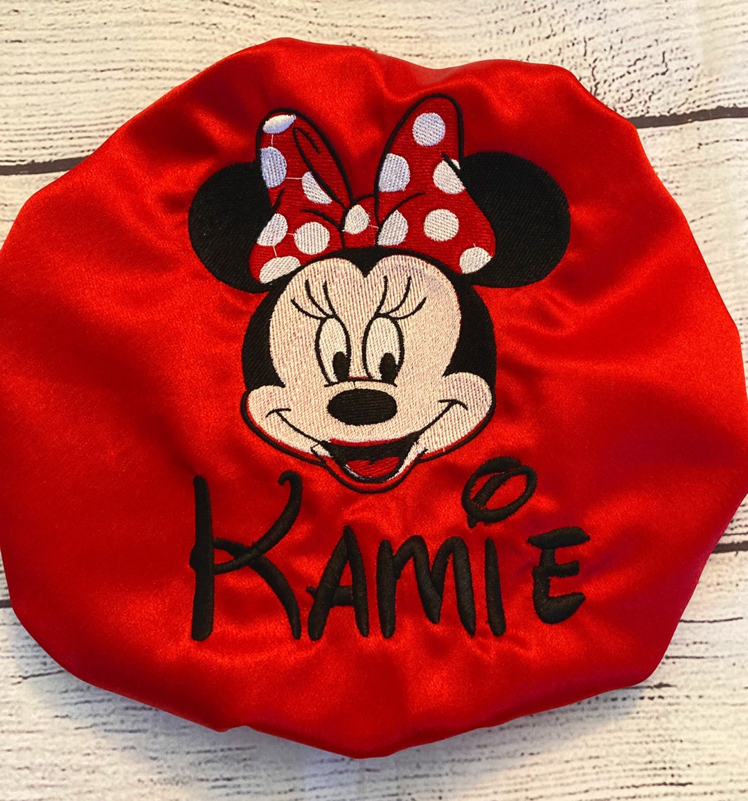 Personalized Minnie Mouse/custom Satin Lined Kids Sleep Cap/hair Bonnet ...