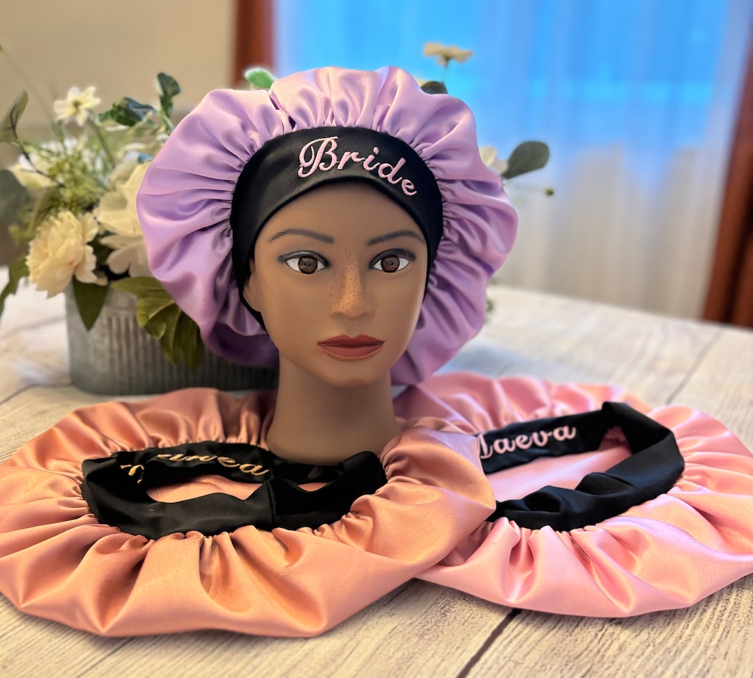 Custom Embroidered/satinlined/hair Bonnet/personalized W/name/teen ...
