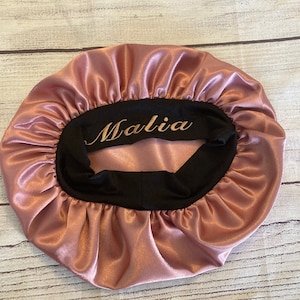 Custom Embroidered/satinlined/hair Bonnet/personalized W/name/teen ...