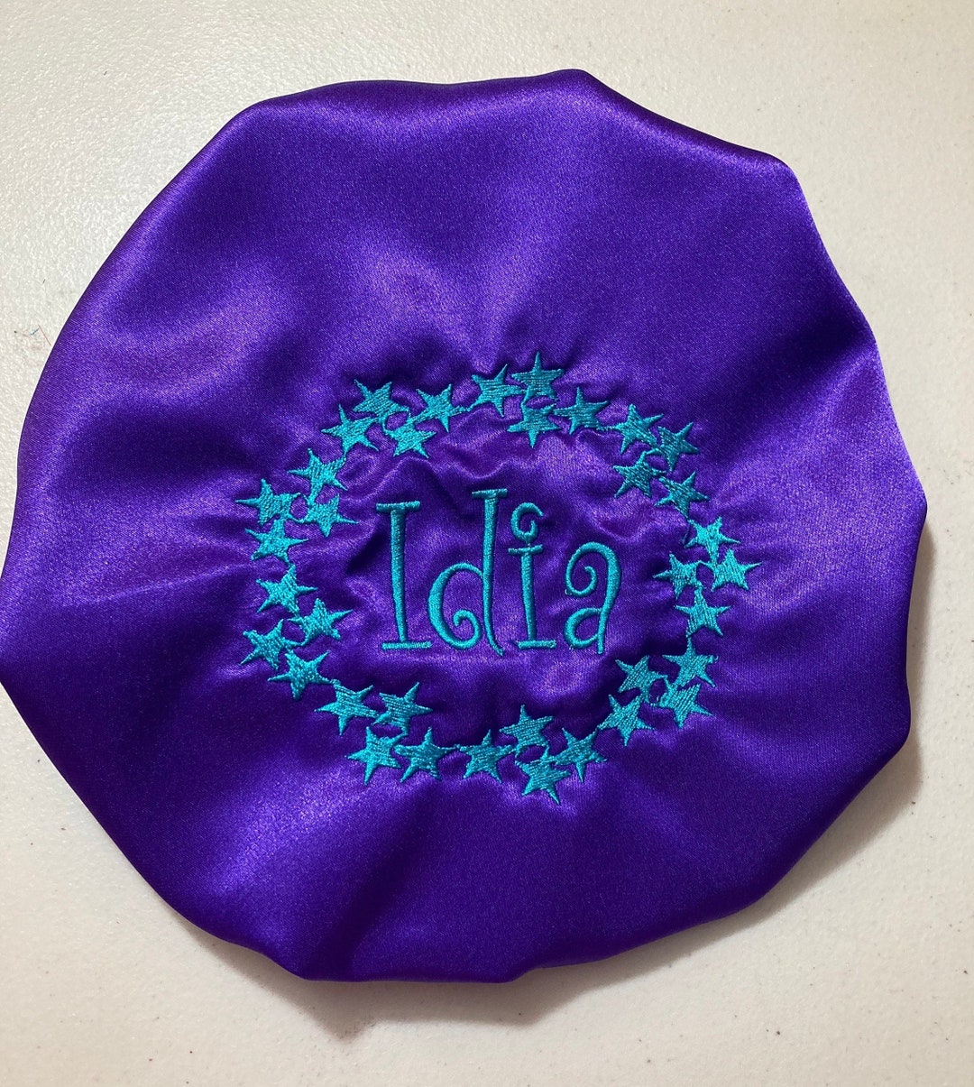 Personalized Hair Bonnet/stars and Name/custom Satin Lined Sleep Cap ...