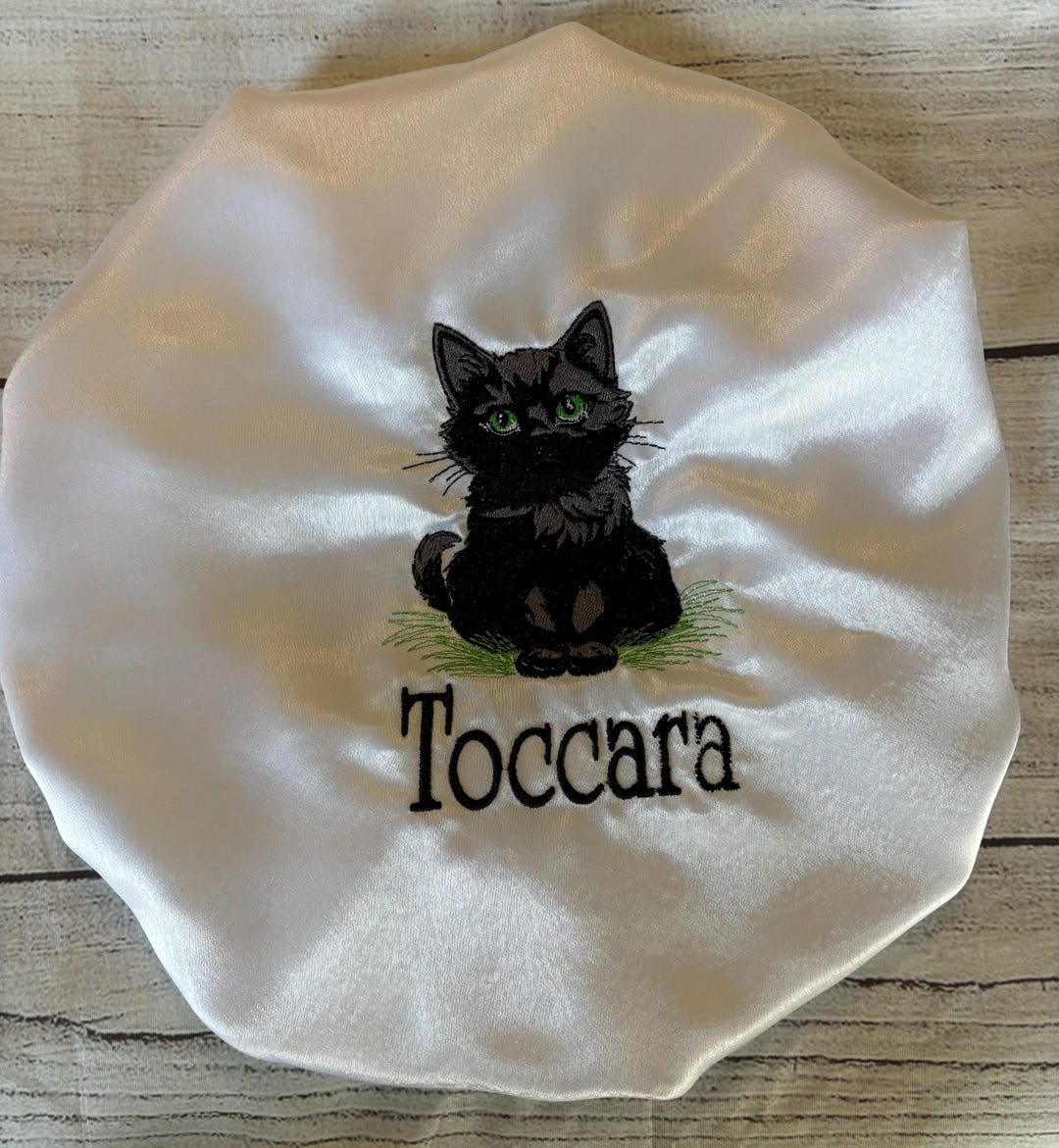 Cute Black Cat/infant/baby/toddler/kids/adult Hair Bonnet/satin Lined ...