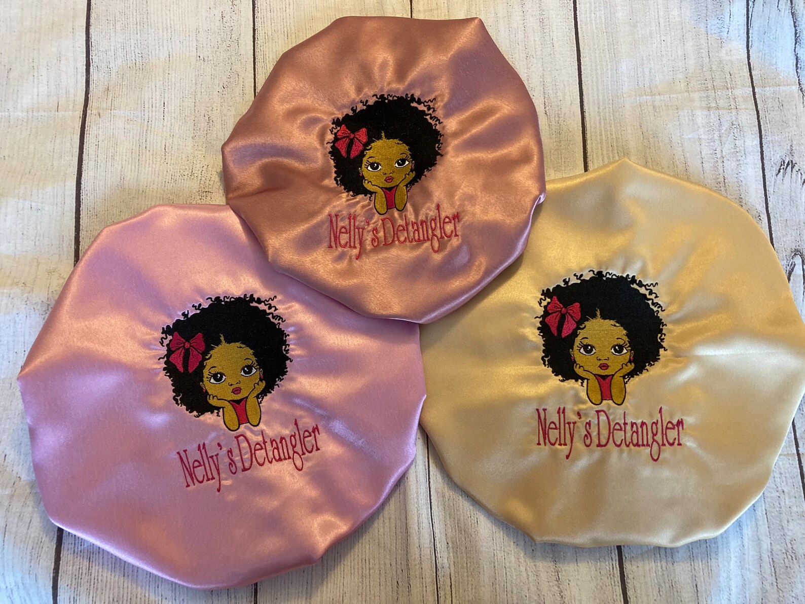 Afro Girl Bonnet Custom Baby/infant/toddler Satin Lined Hair Bonnet ...