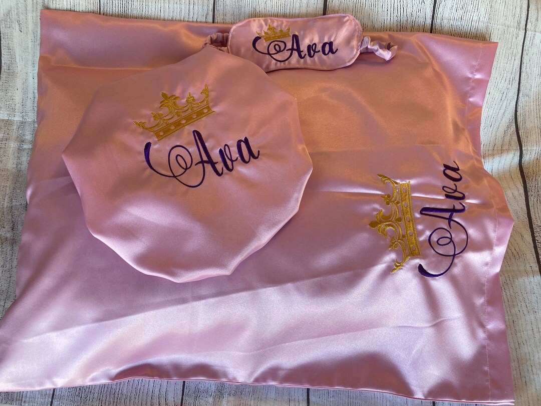 Custom Embroidered Satin Bonnet/personalized W/ Name/silk Standard ...