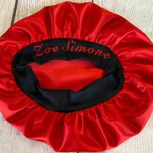 Custom Embroidered/satinlined/hair Bonnet/personalized W/name/teen ...