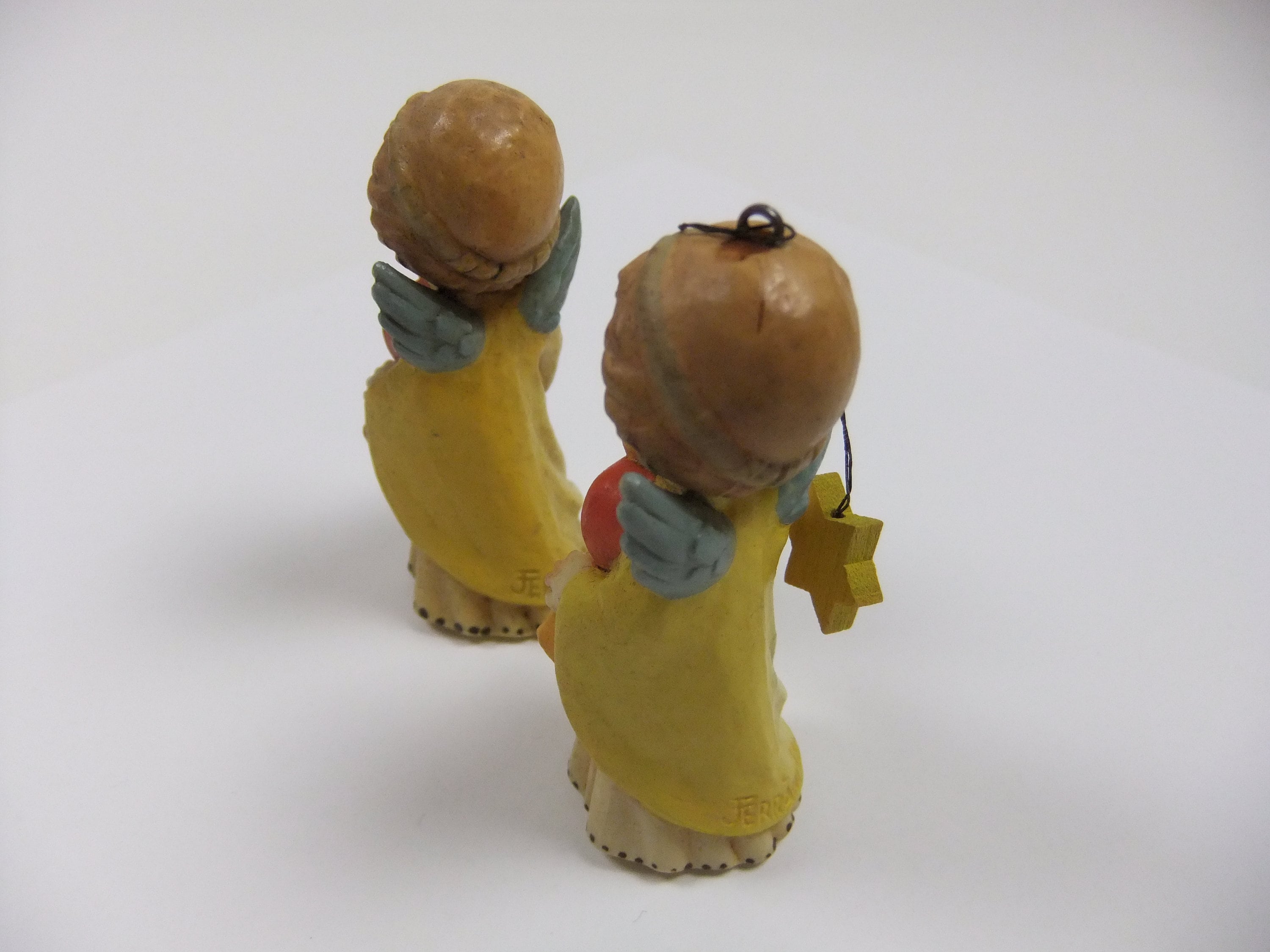 ANRI Ferrandiz Wood Carvings Angels Ornament Figurine Heart Flute - Etsy