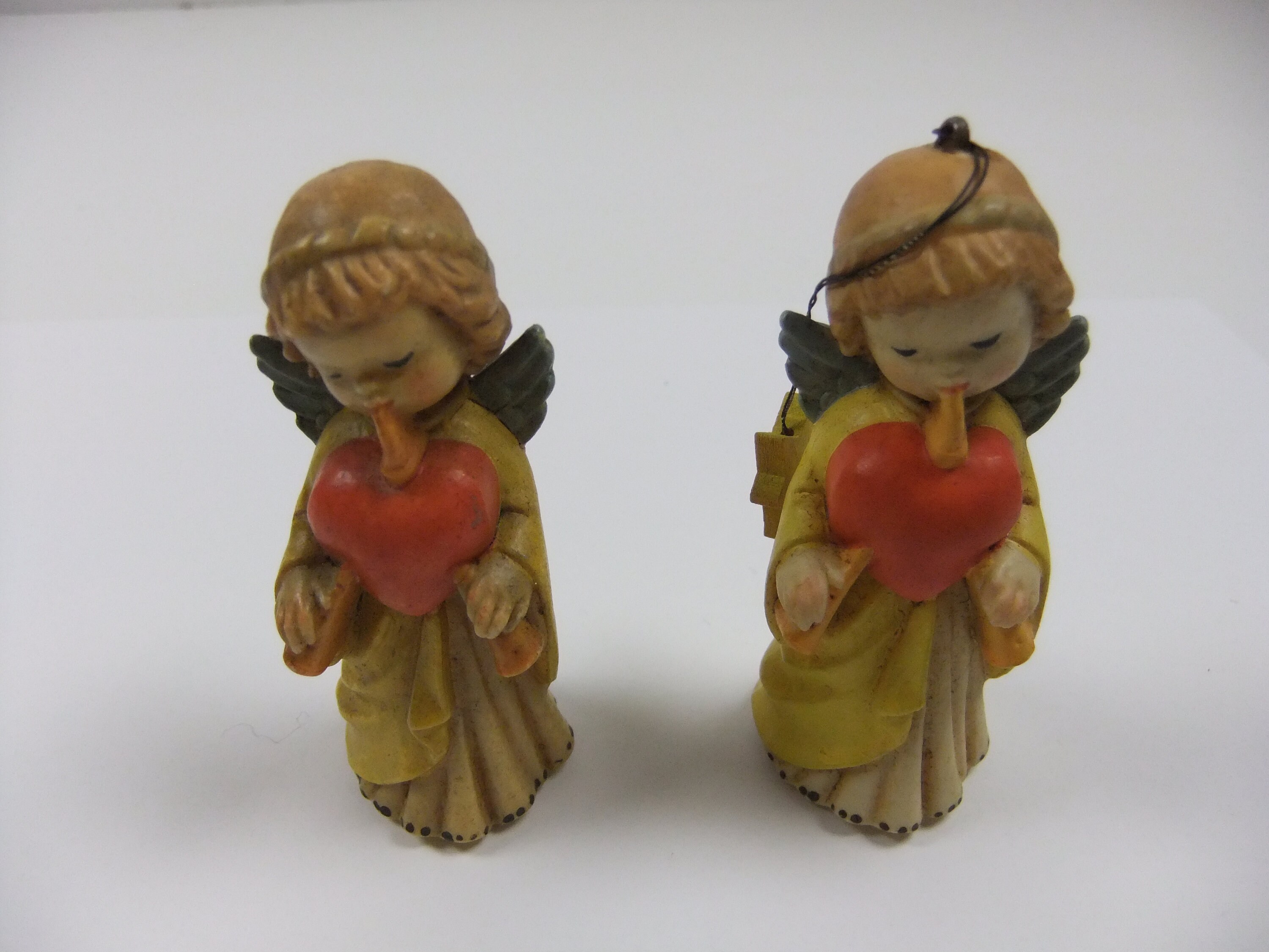 ANRI Ferrandiz Wood Carvings Angels Ornament Figurine Heart Flute - Etsy