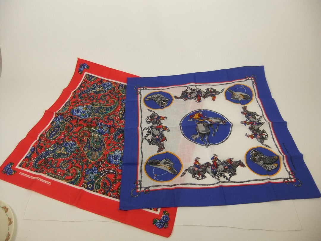Bandana Rodeo Cowboy Western Paisley Floral Bandanas - Etsy