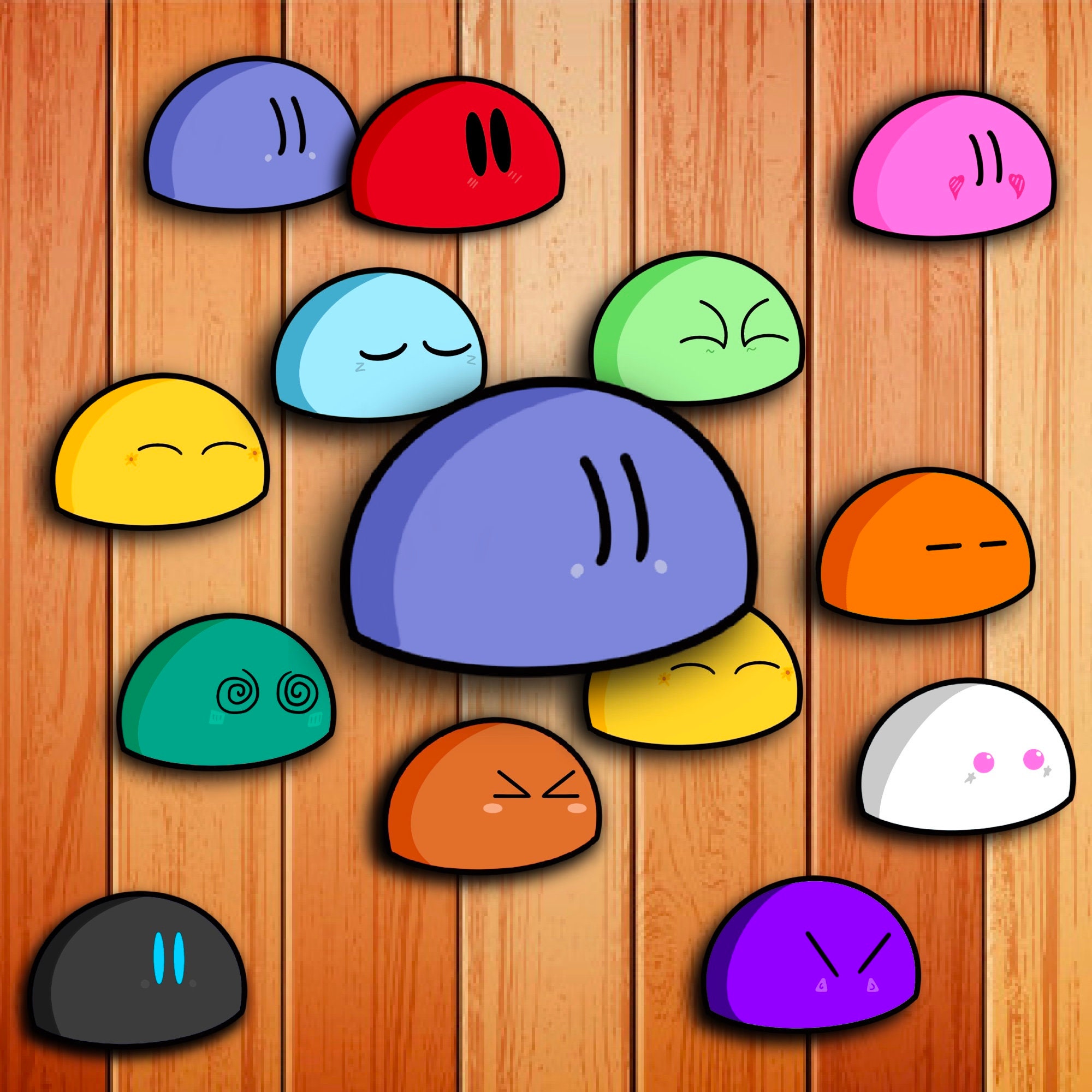 Blue Dango Sticker | Waterproof | Kawaii Stickers | Emotions |premium ...