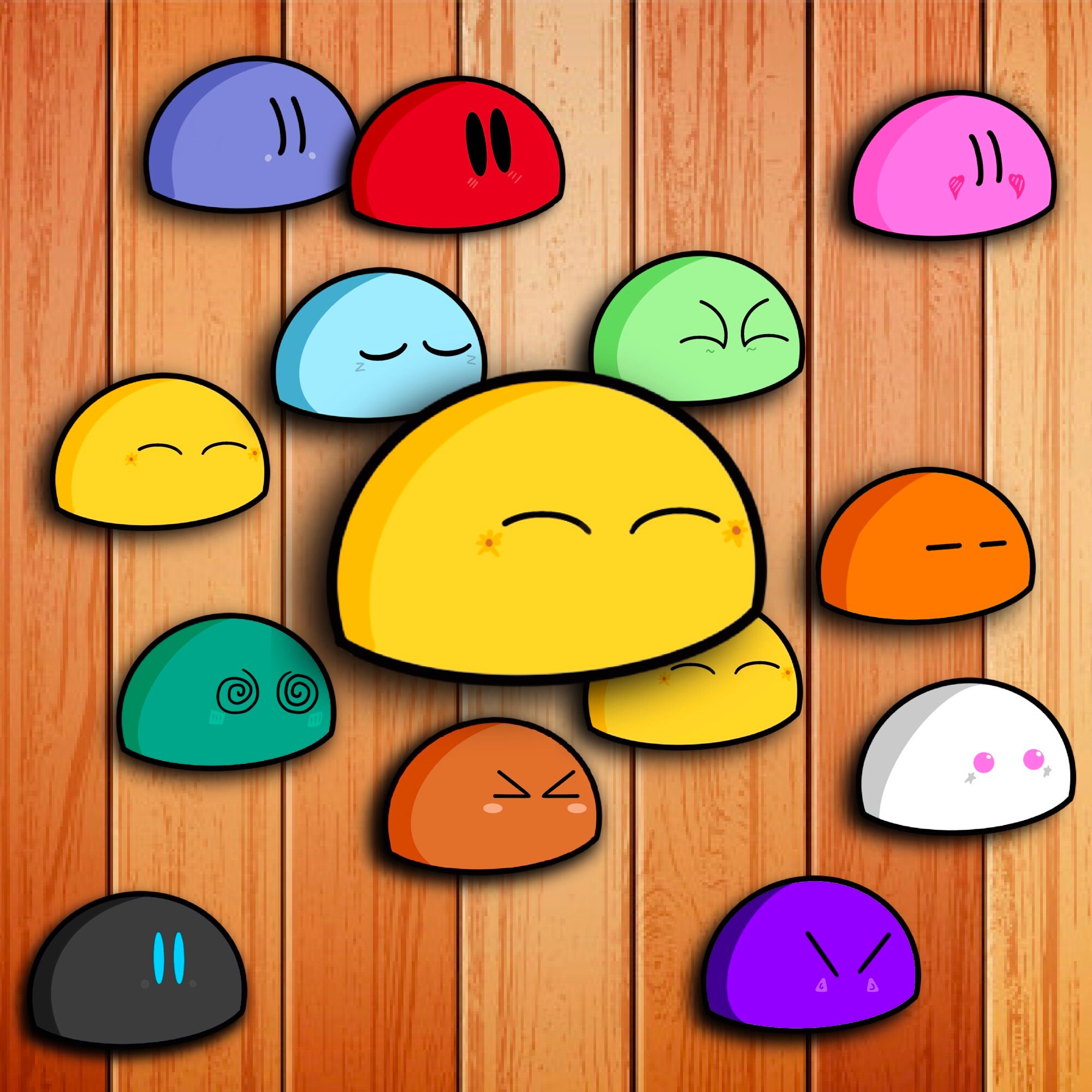 Sunshine Yellow Dango Sticker / Impermeable / Kawaii Stickers ...