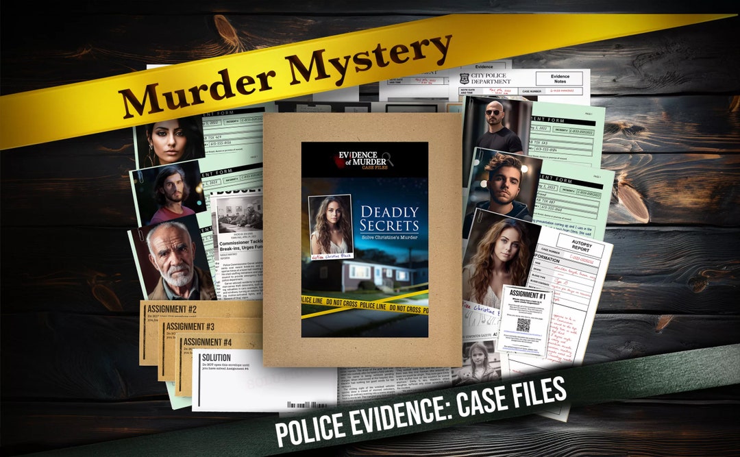 Murder Mystery Game True Crime Solving Escape Room Cold Case Whodunit Date Night Roleplay ...
