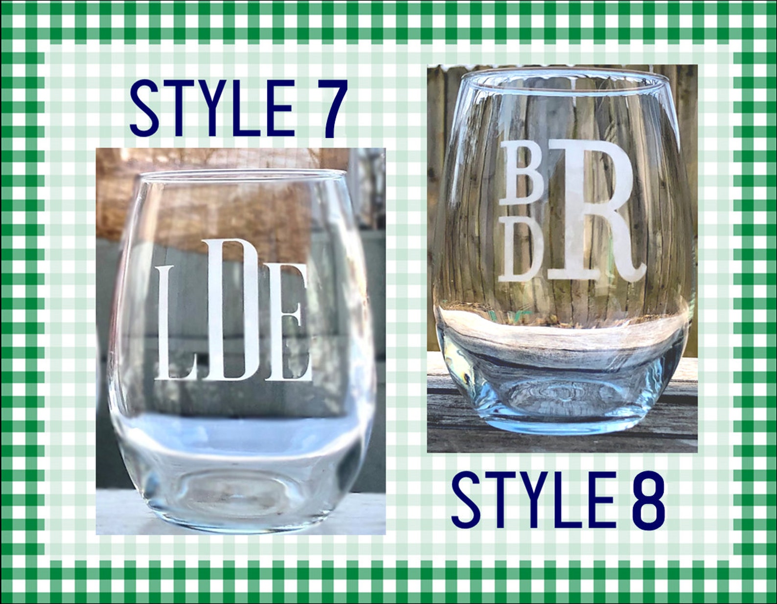 Custom Etch Monogram Wine Glass Personalized Gift Etch Wine | Etsy