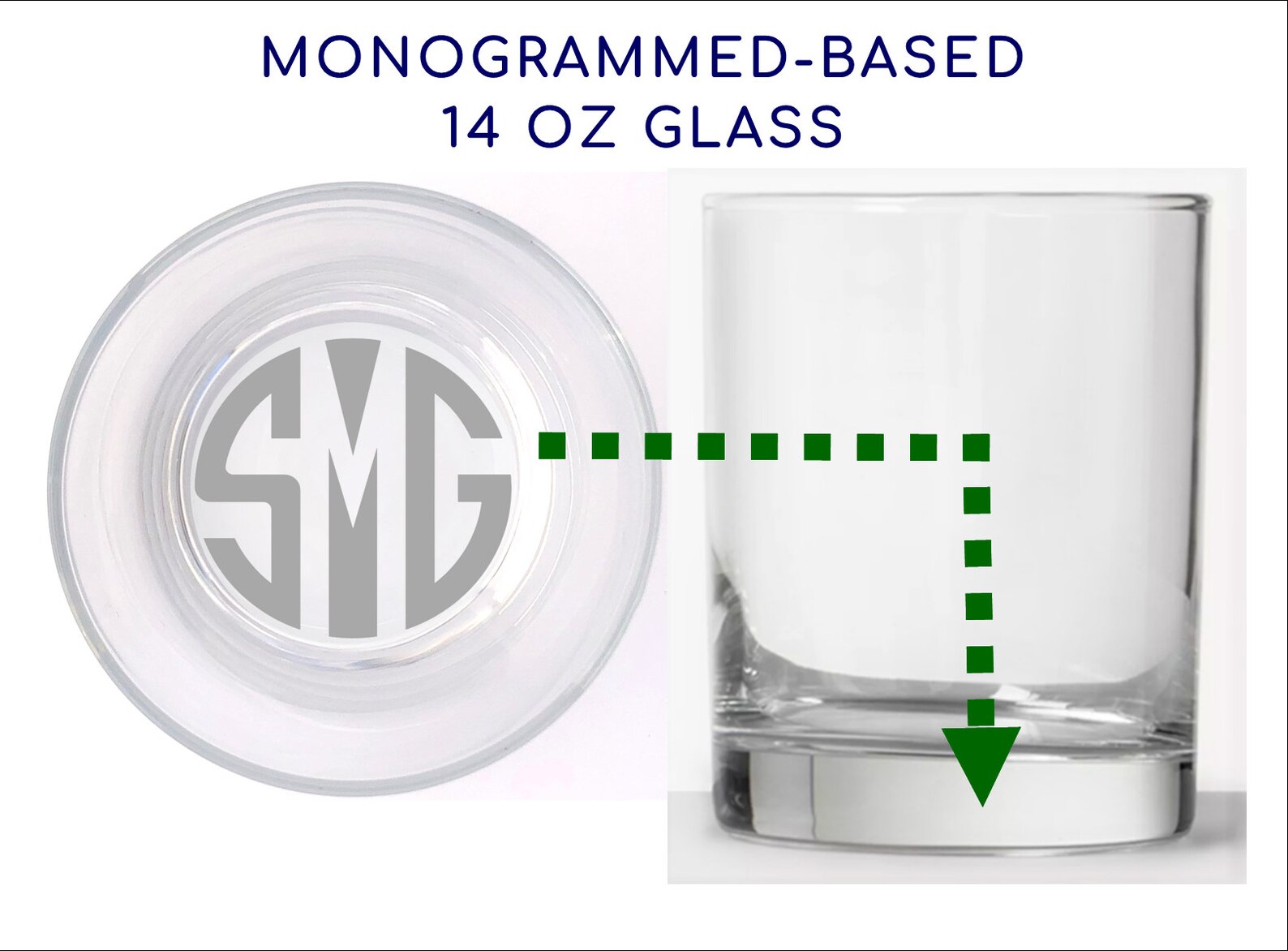 Etched Monogram Cocktail Glass. Personalized Gift. Old Fashion Whiskey ...