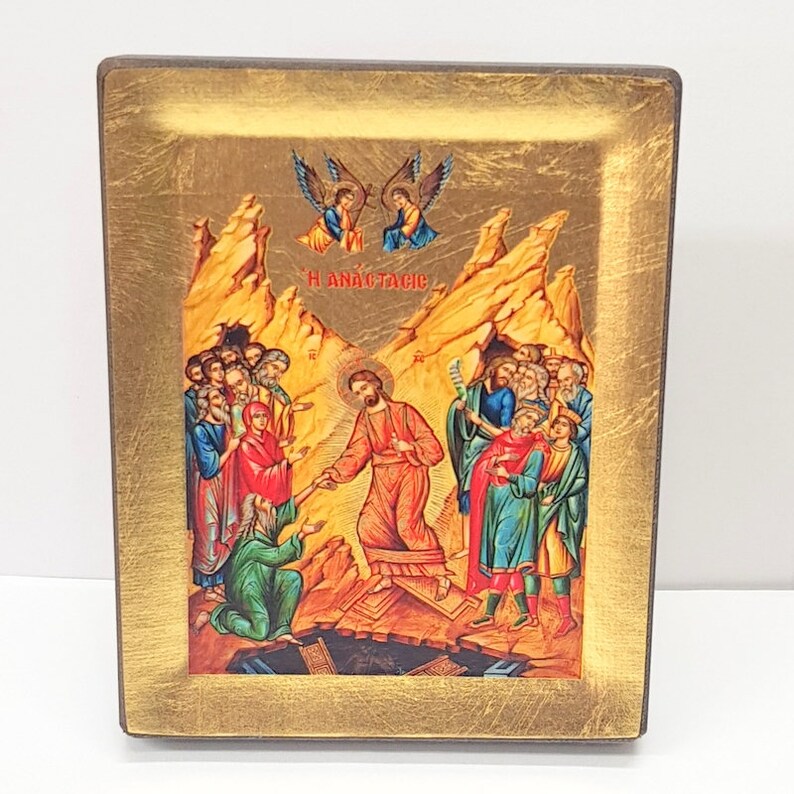 Resurrection Orthodox Icon Anastasis Jesus Christ Handmade | Etsy