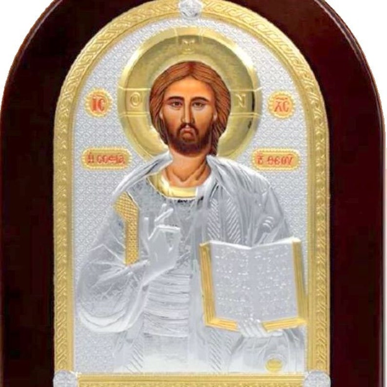 Jesus Christ Orthodox Icon Made From Silver Small Mini Icon - Etsy