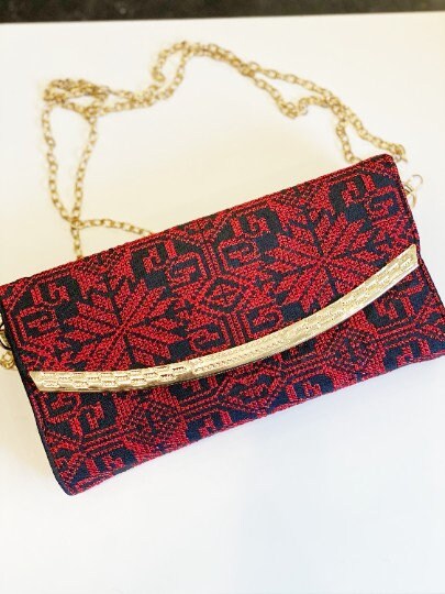 Palestinian Woven Purse Red Black Small Clutch Bag - Etsy
