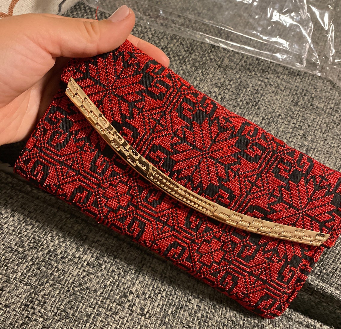 Palestinian Woven Purse Red Black Small Clutch Bag - Etsy