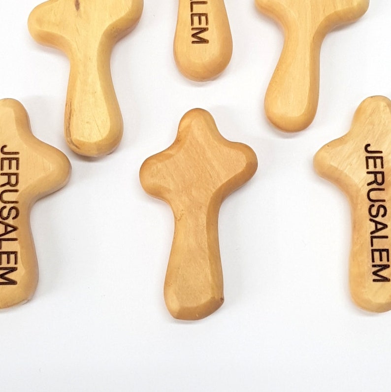 10 Comfort Crosses Bethlehem Olive Wood 7 Cm Hand Held - Etsy