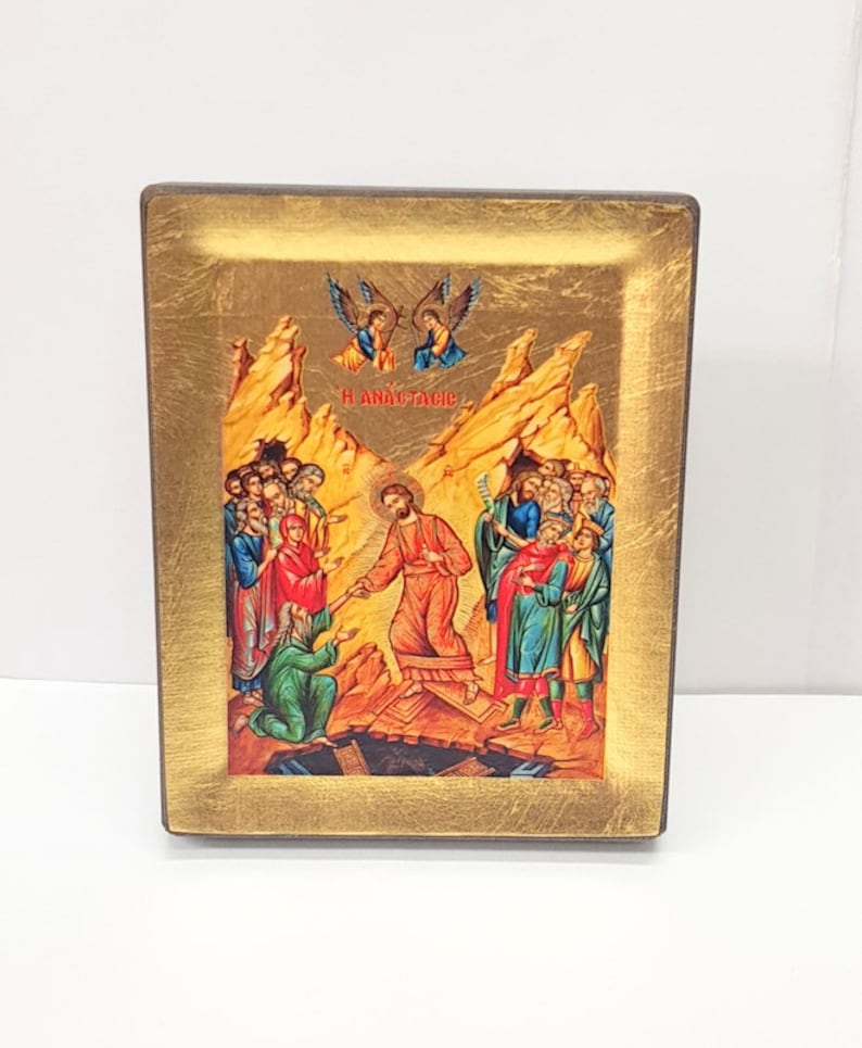 Resurrection Orthodox Icon Anastasis Jesus Christ Handmade | Etsy