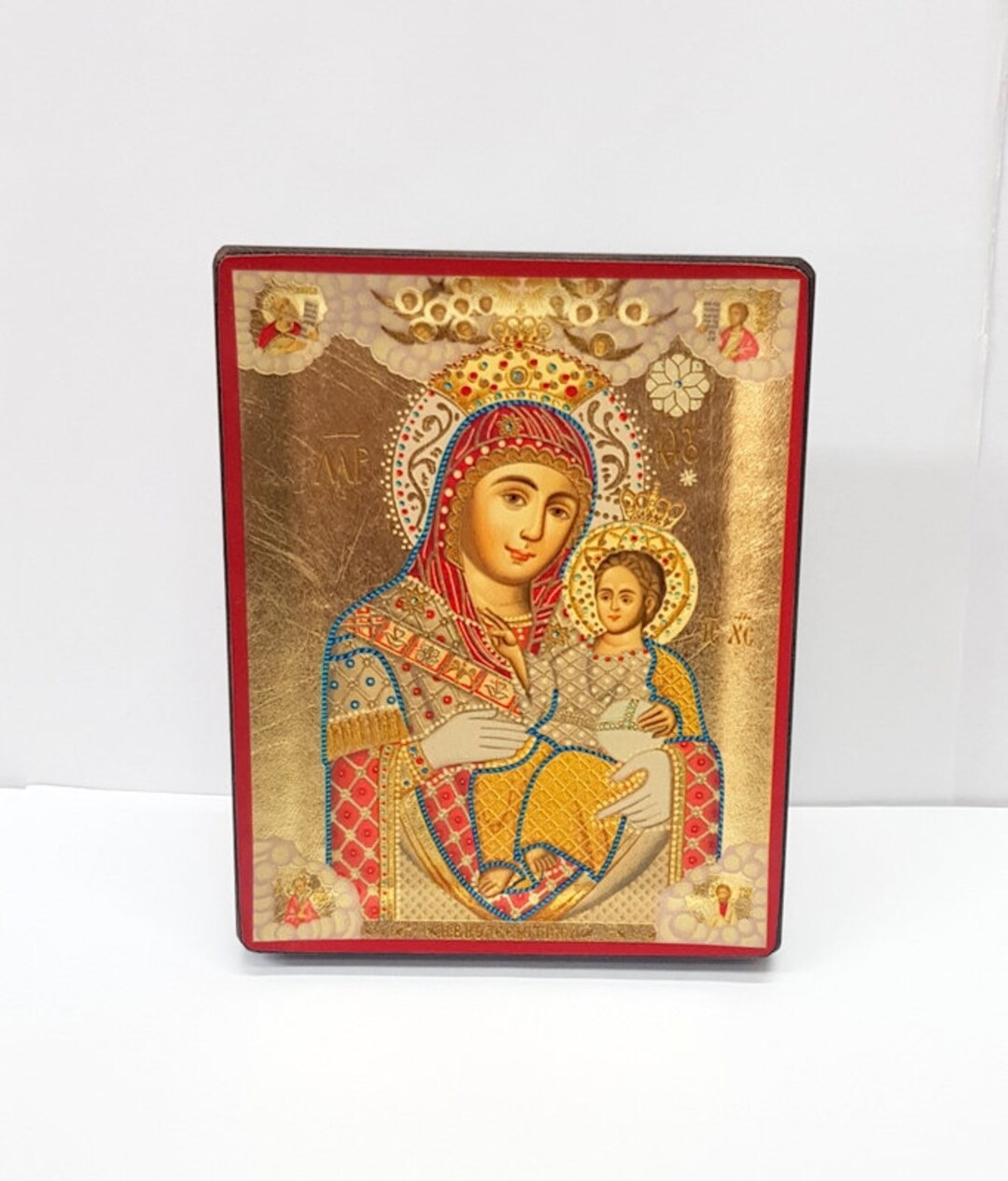 Virgin Mary Bethlehem Orthodox Icon - Silk Screen Icon - Serigraph ...
