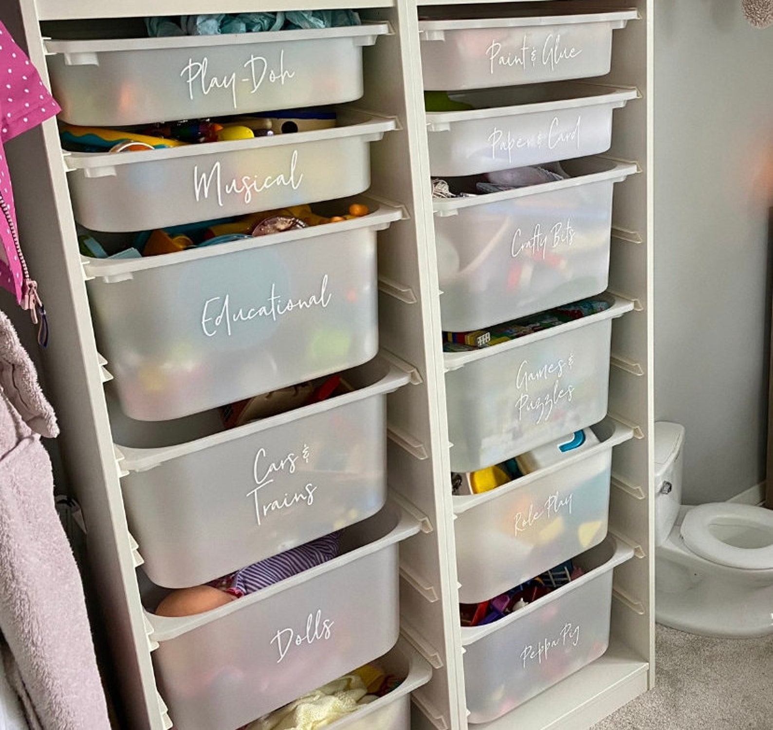 Ikea TROFAST Stickers Ikea TROFAST Labels Organised Toy Stickers Labels ...