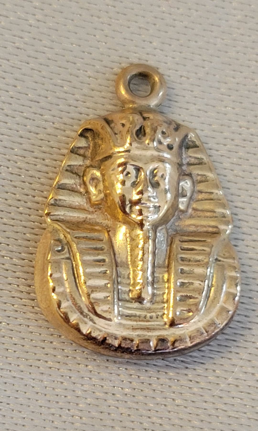 Vintage King Tut Gold Mask Pendant / Charm 10k Solid Gold - Etsy