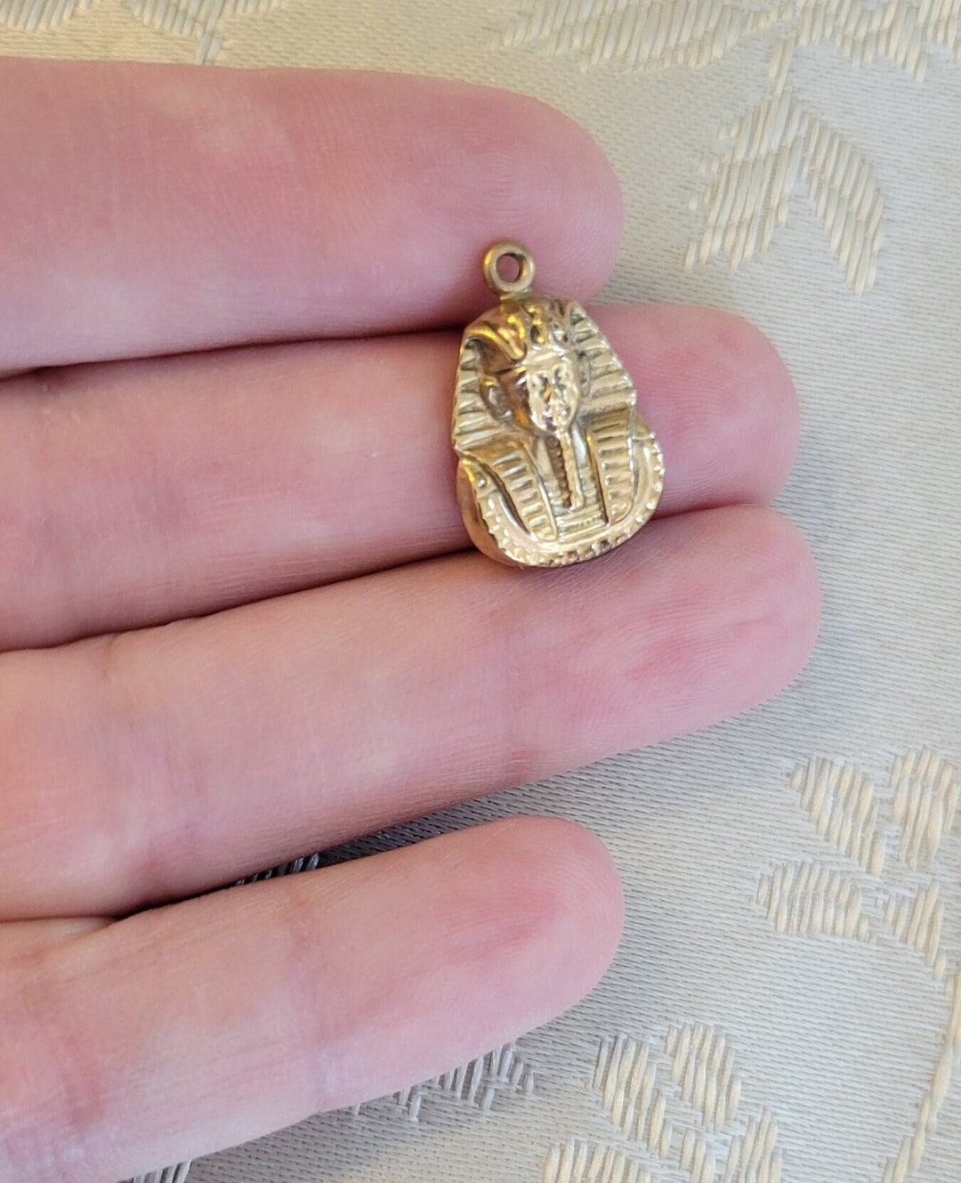 Vintage King Tut Gold Mask Pendant / Charm 10k Solid Gold - Etsy