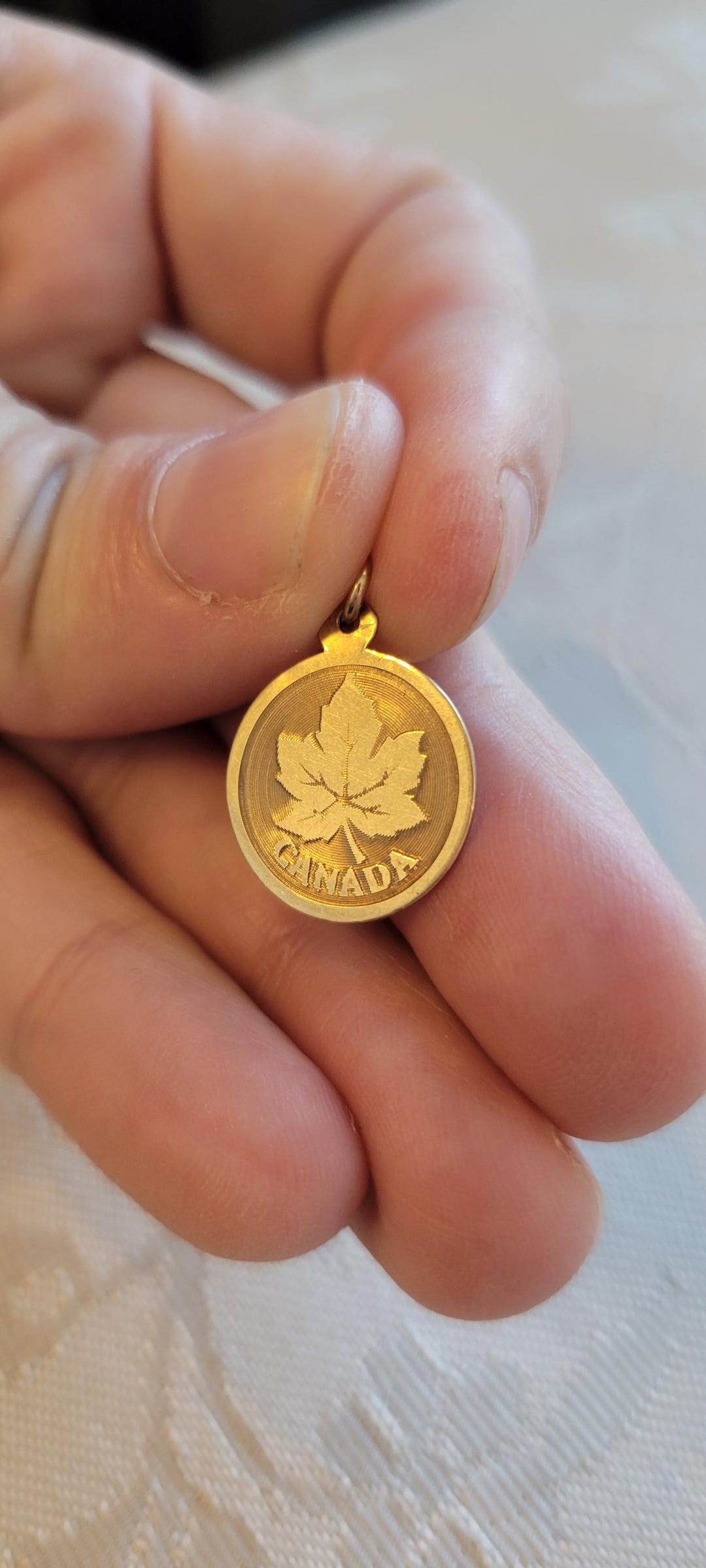 10k Solid Gold Canadian Maple Leaf Charm/pendant - Vintage - Canada ...