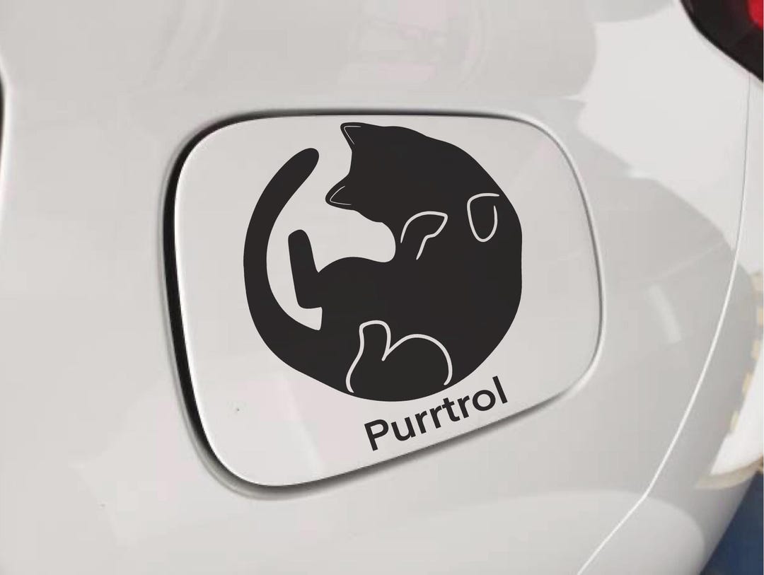 Petrol Fuel Cap Sticker, Purrtrol Cat Pun Sticker for Car - Etsy