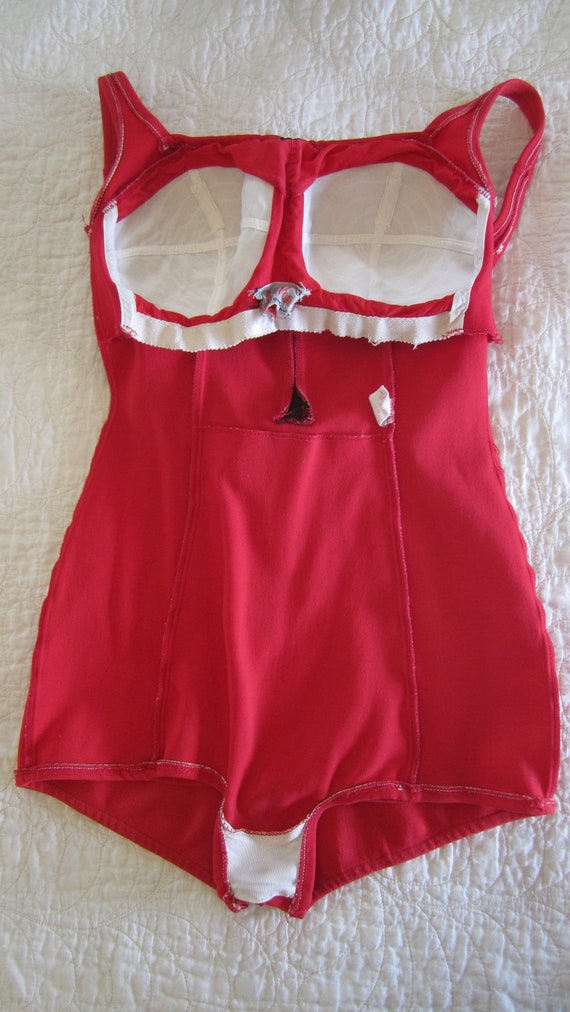 Peter Pan by Oleg Cassini bathing suit / Red Retro Ol… - Gem