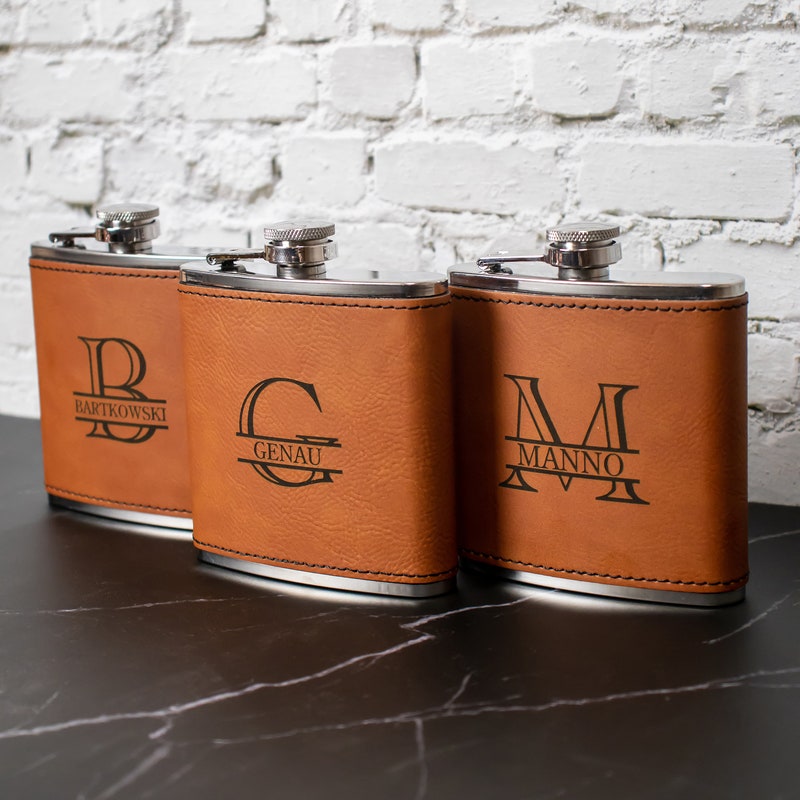 Monogram Flask - Etsy