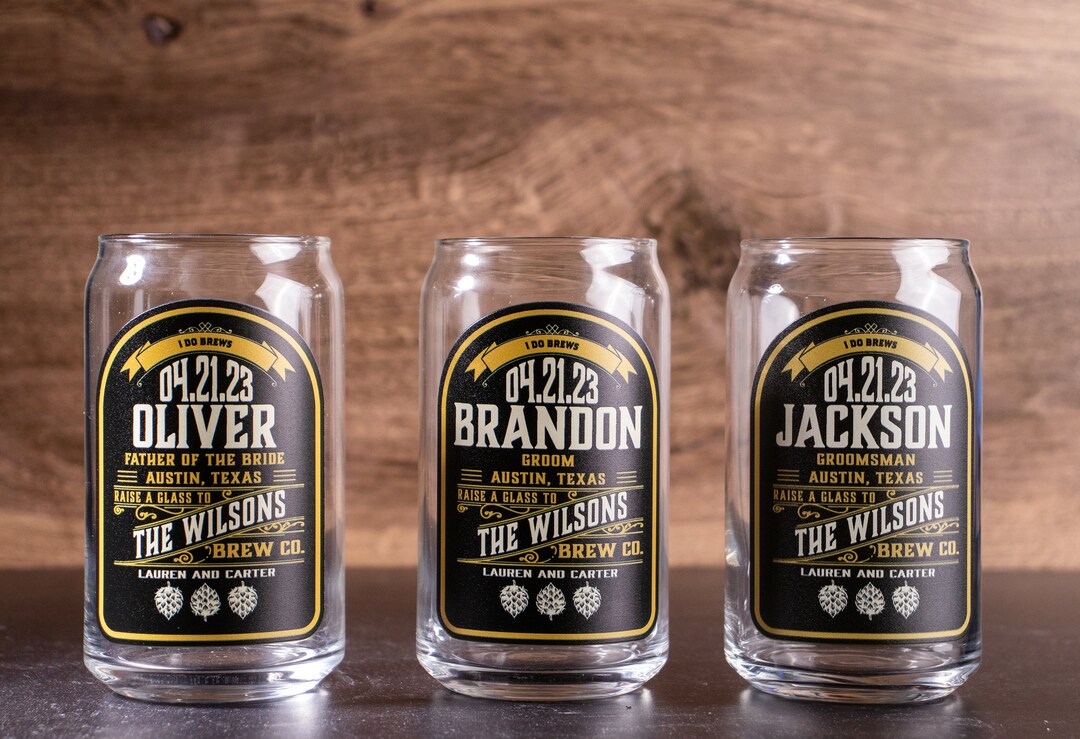 Custom Glassware for Groomsmen Proposal Custom Beer Glasses - Etsy