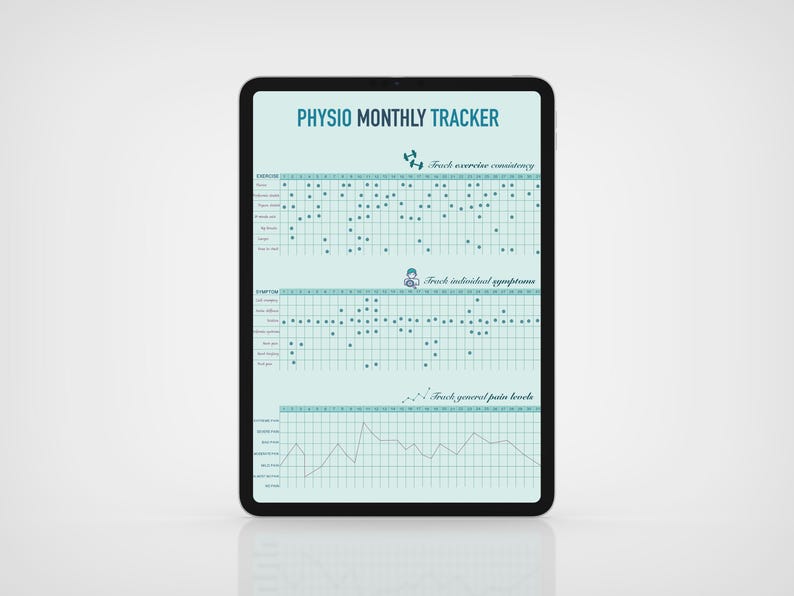 Physiotherapy and Symptom Digital Tracker/ Planner. Understand Patterns ...
