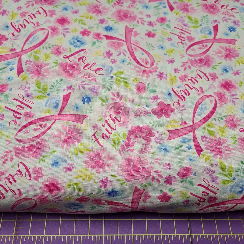 Breast Cancer Fabric - Etsy