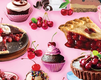 Benartex Cherry Hill Cute Cherries Black 14320-12 Fabric Quilting Masks ...