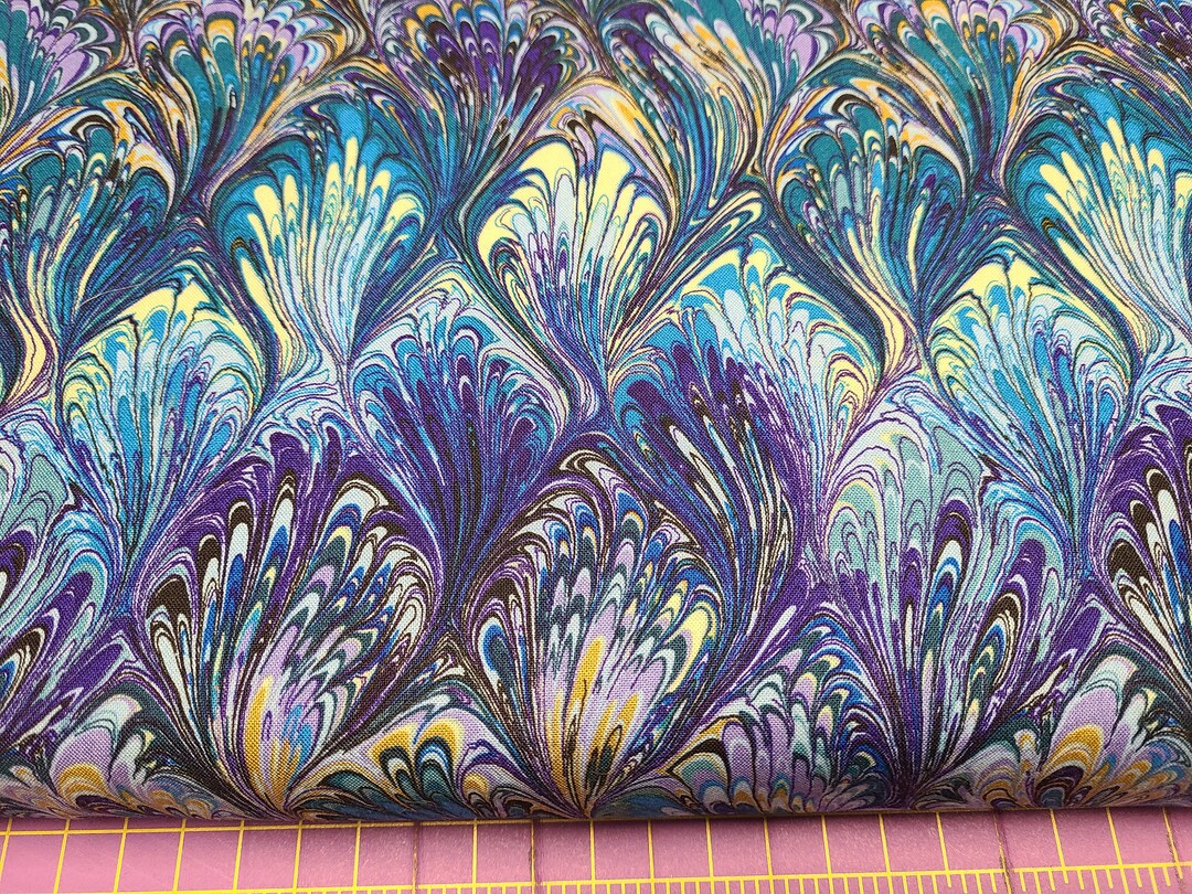 Keepsake Calico Oil Slick Rainbow Cotton Fabric Quilting Crafting Masks ...