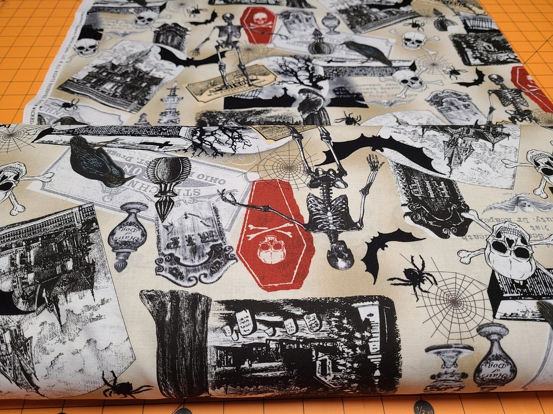 Timeless Treasures Wicked Multi C8636 Fabric Quilting Masks Crafts ...