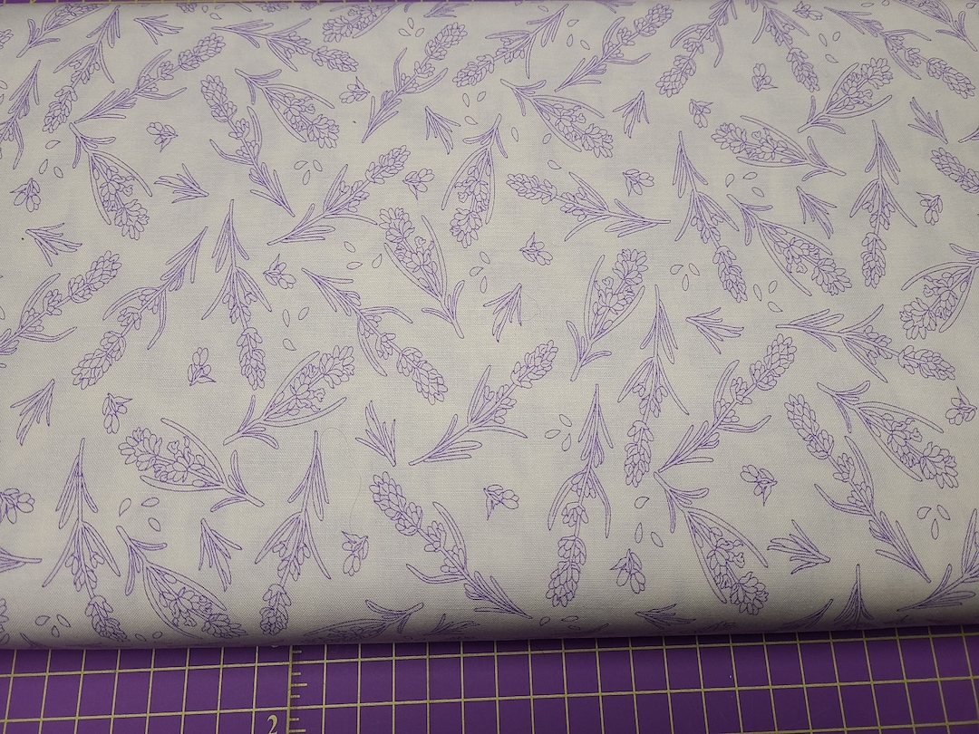 Robert Kaufman Lavender Blessings20365-14 White Cotton Fabric Quilting ...
