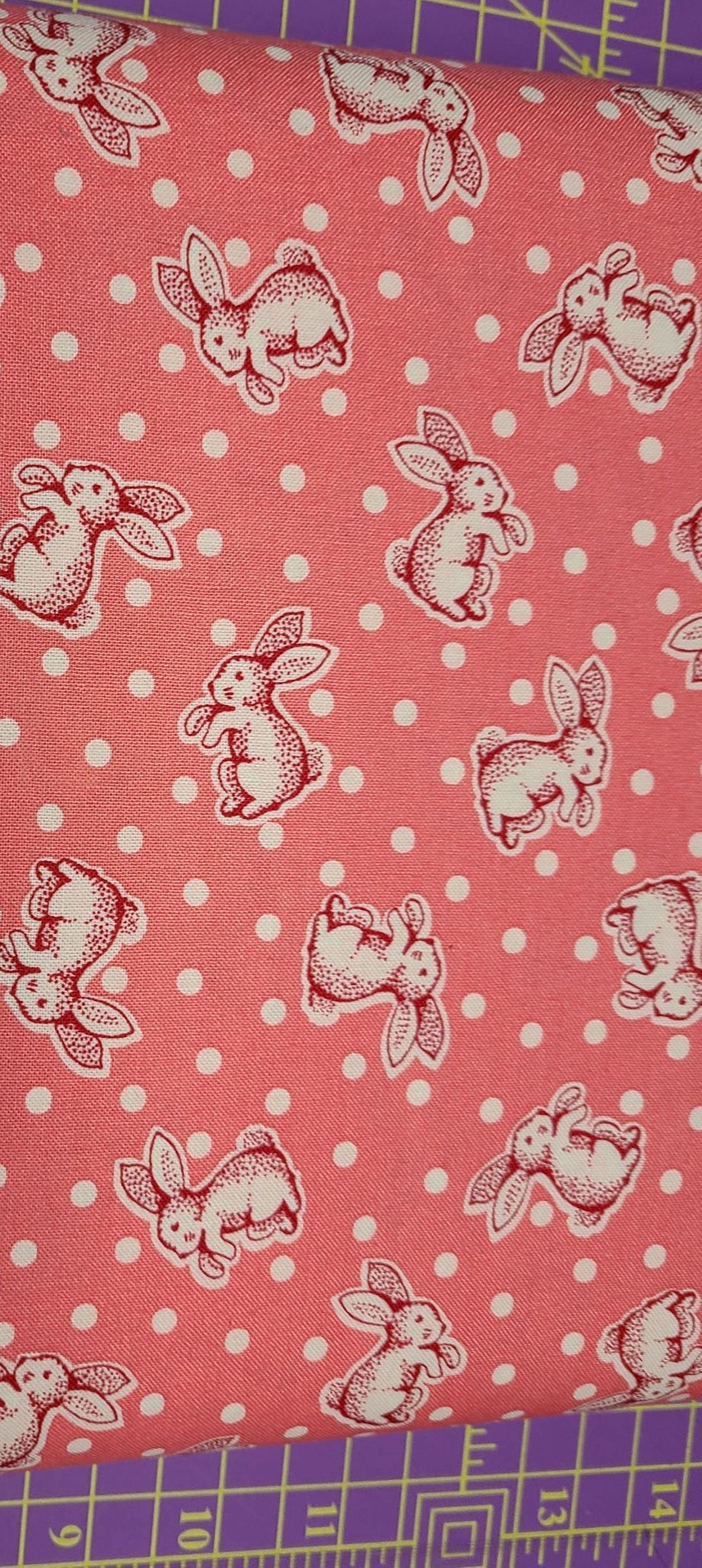 Marcus Fabric Aunt Grace Bunnies R35119 Fabric Quilting Masks Crafts ...