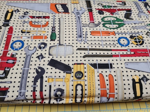 Henry Glass Man Cave Tools Cotton Fabric - Etsy