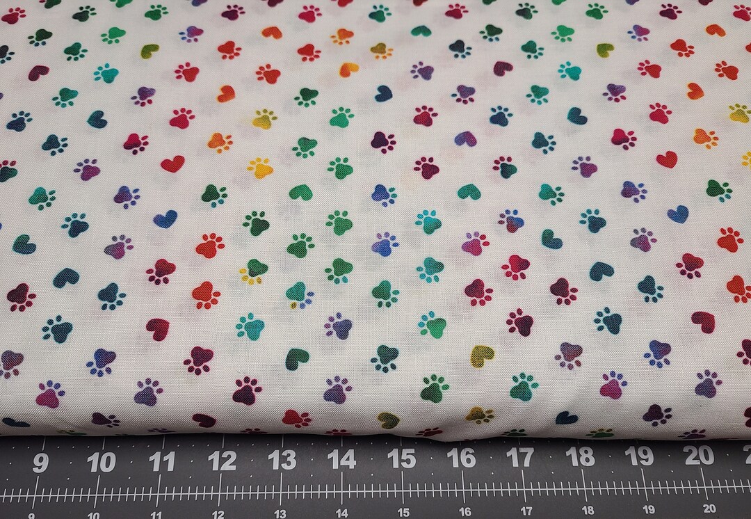 Tie Dye Footprints on White Fabric Sewing Quilting Masks Crafts - Etsy