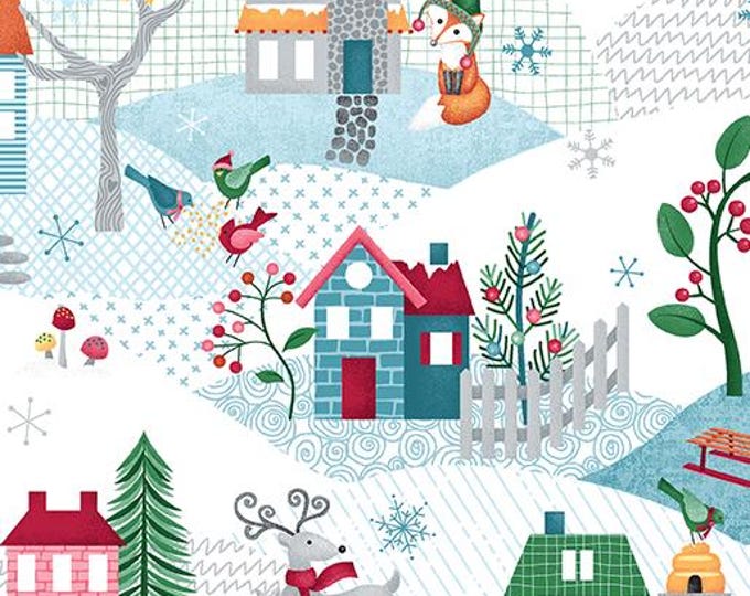 Benartex Winter Wonder Lane Ice 1365105B Cotton Fabric Quilting Masks ...